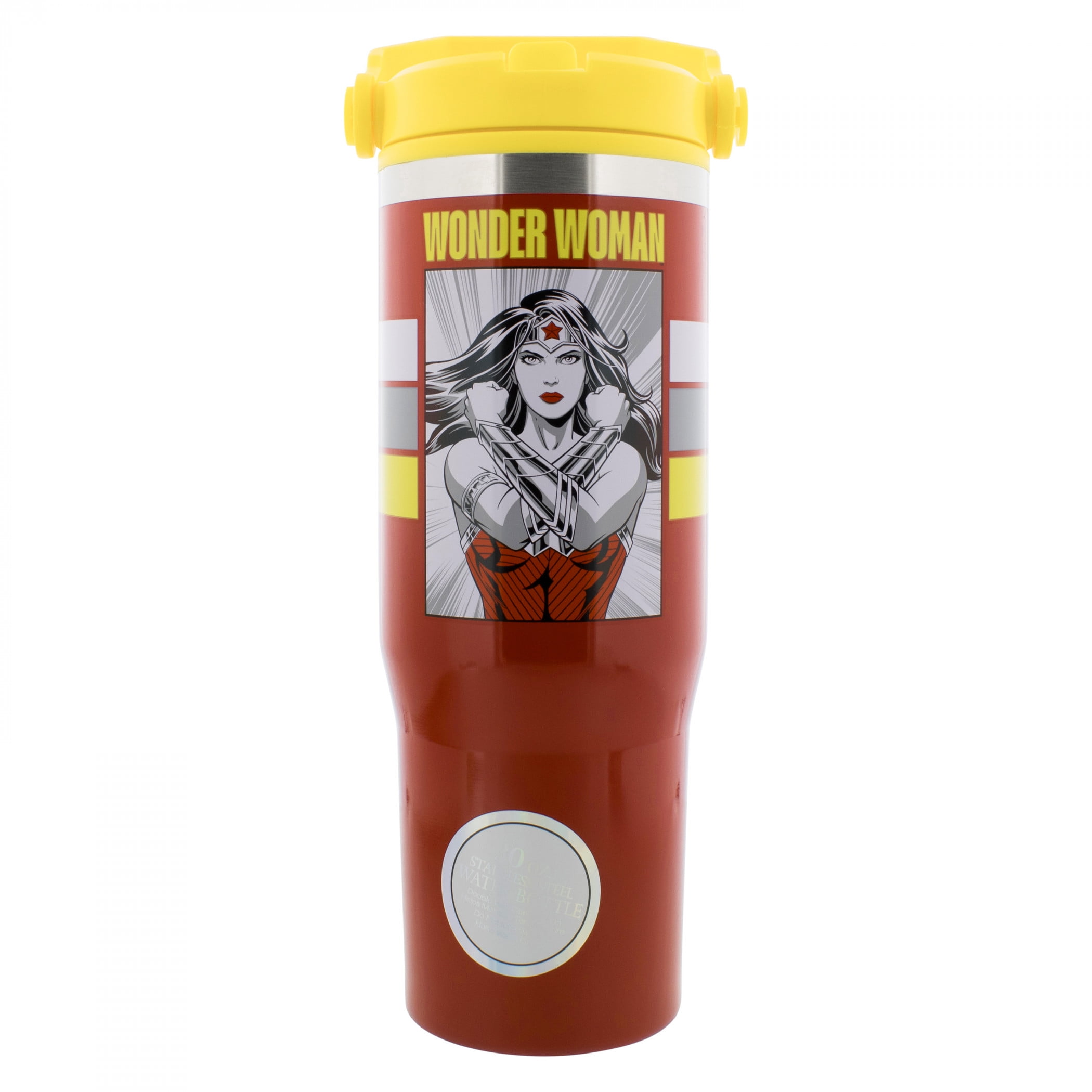 Wonder Woman Striped Panel 30oz Stainless Steel Water Bottle - Walmart.com