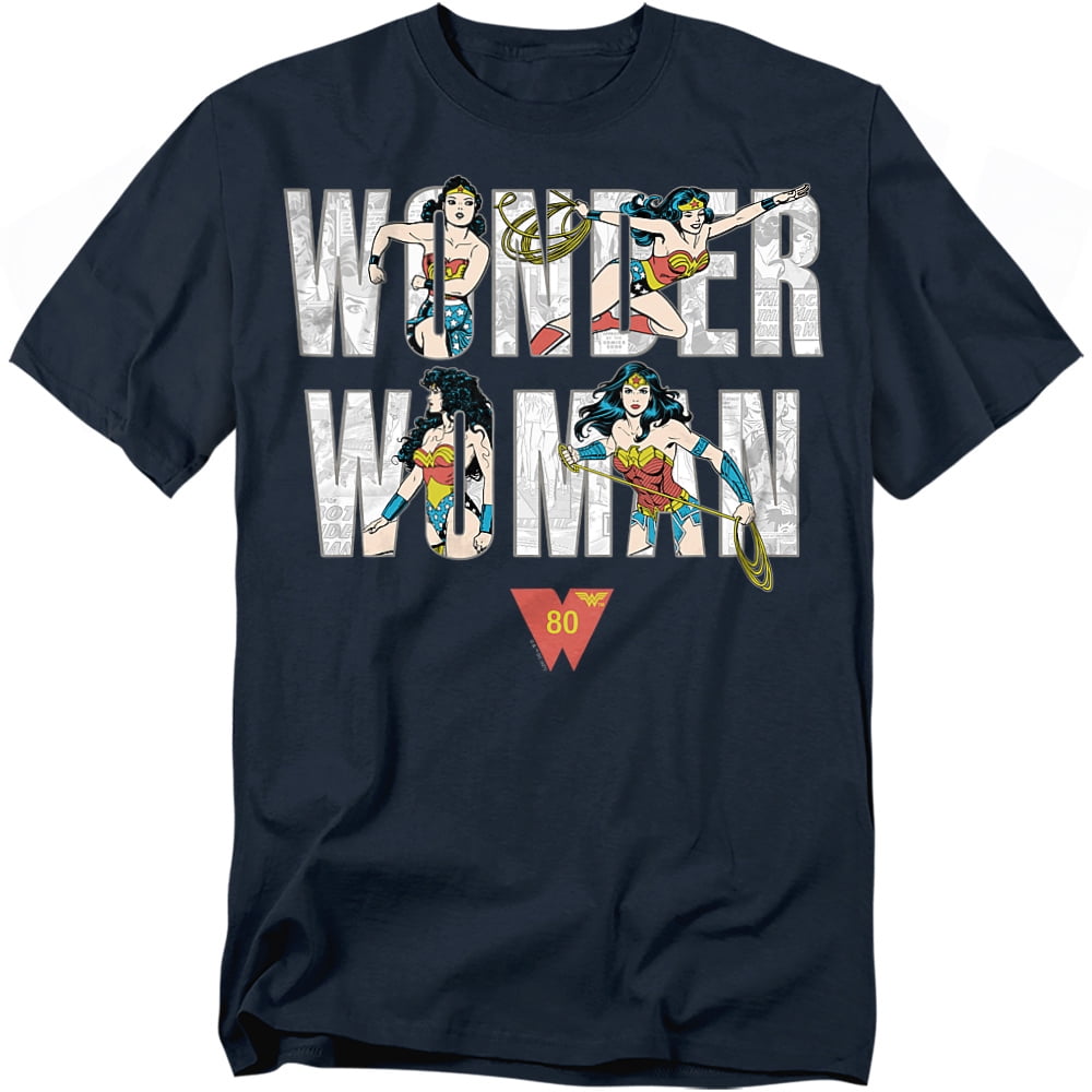 Wonder Woman T-Shirt Ww 80Th Illustrated Type Unisex Graphic Tee For ...