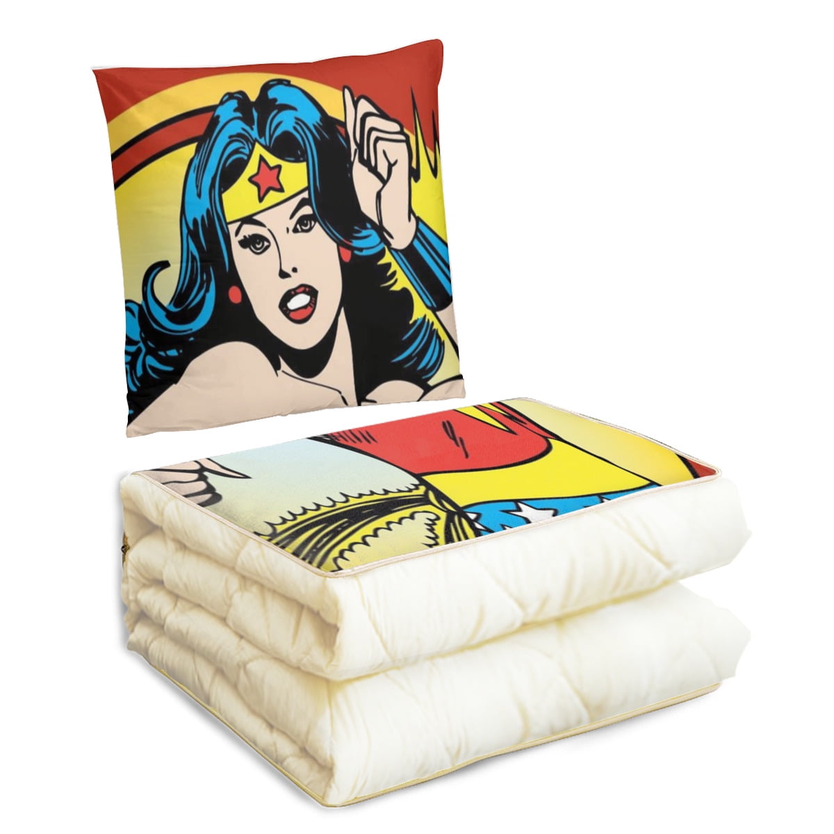 Wonder Woman Travel Blanket and Pillow Set Pillow Kids Gift Travel ...