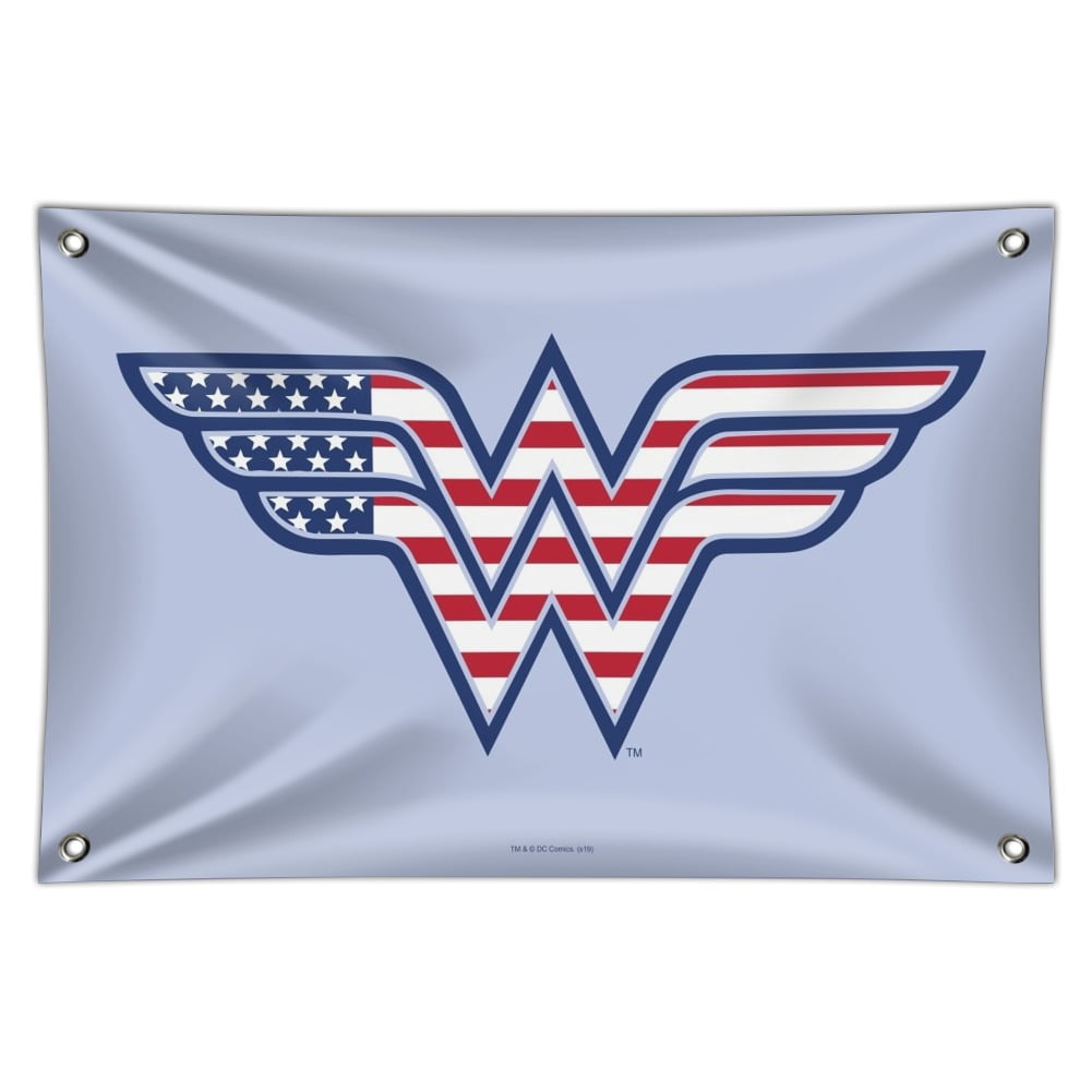 Wonder Woman USA American Flag Logo Home Business Office Sign - Walmart.com