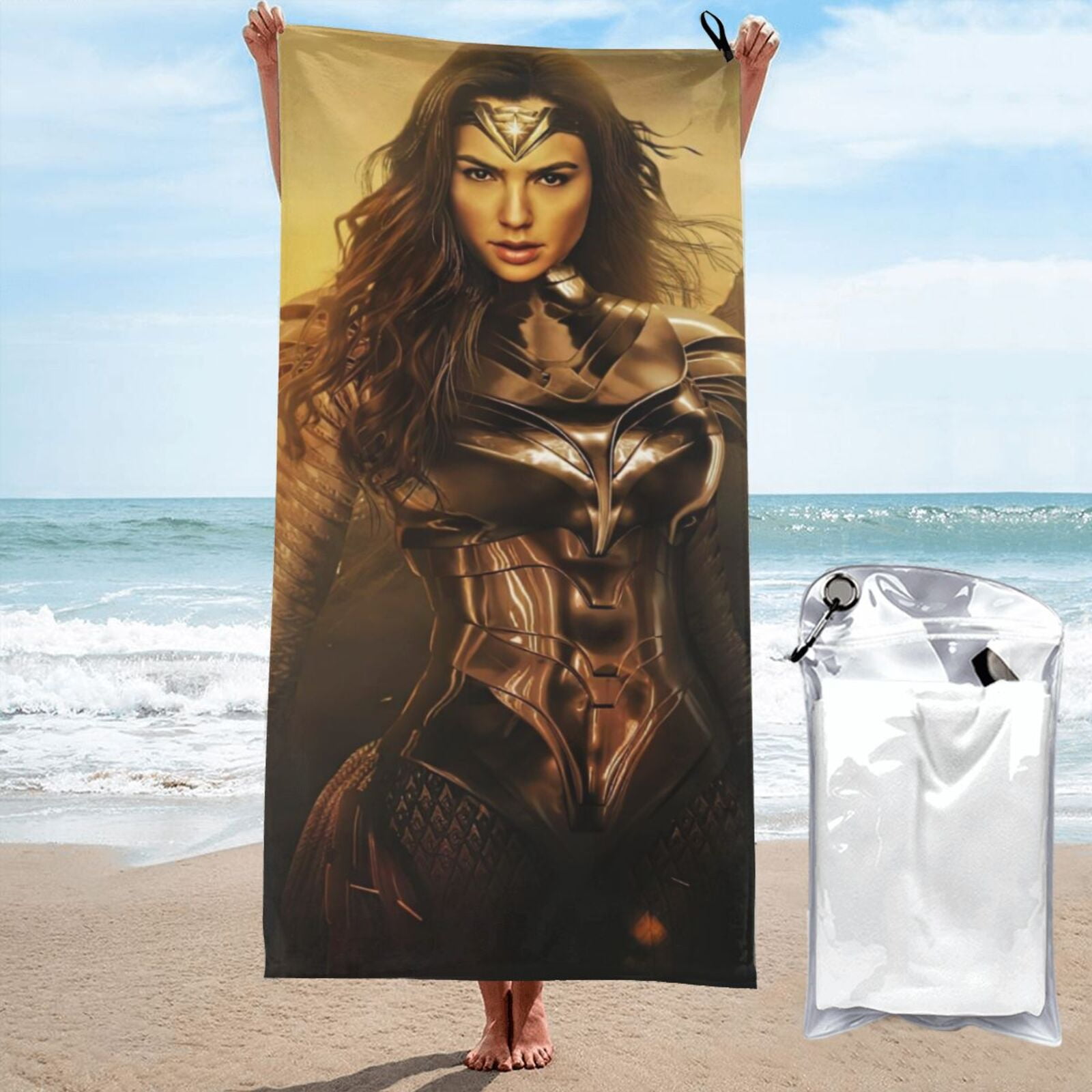 Wonder Woman Ultra-Fine Fiber Quick-Dry Towel: Lightweight, Compact & Soft For Fitness, Hiking ...