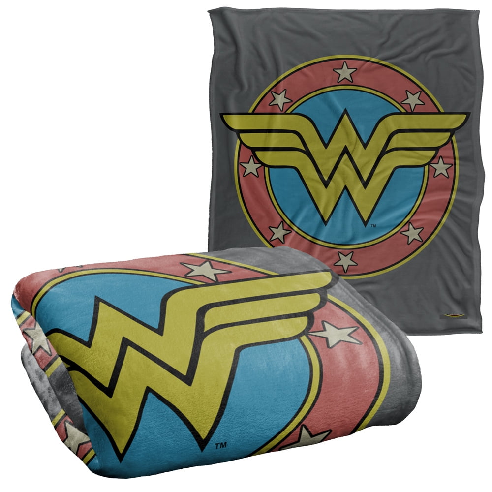 Wonder Woman WW Vintage Emblem Silky Touch Super Soft Throw Blanket 50 ...