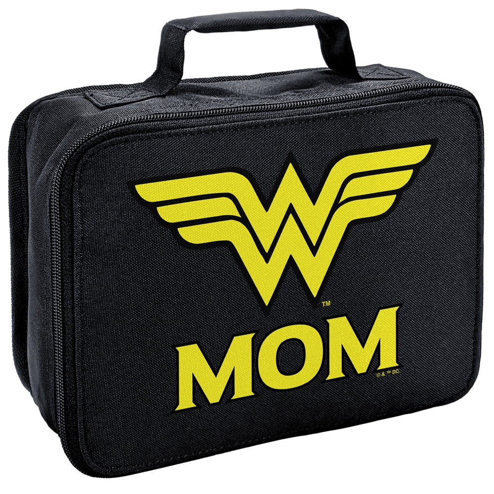 Wonder Woman Wonder Mom Logo Insulated Soft Sided Lunch Box - Reusable ...
