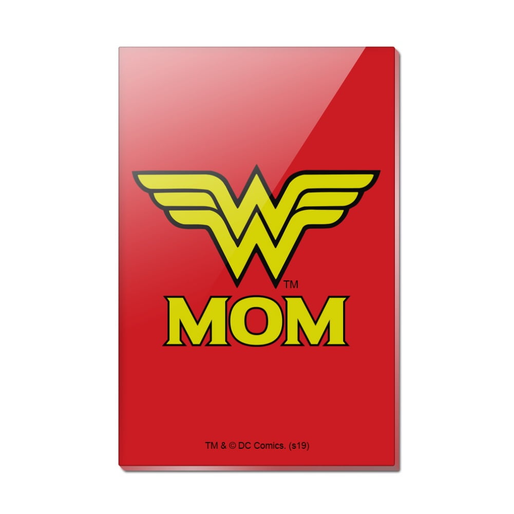 Wonder Woman Wonder Mom Logo Rectangle Acrylic Fridge Refrigerator ...