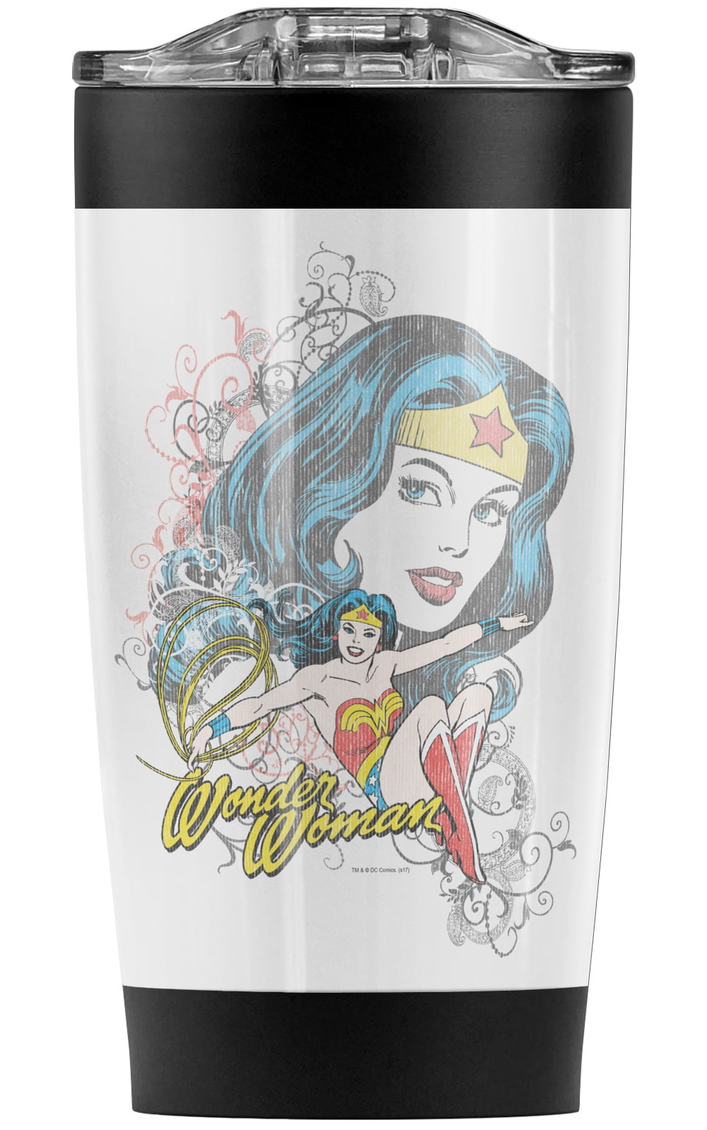 Wonder Woman Wonder Scroll Stainless Steel Tumbler 20 oz Coffee Travel ...