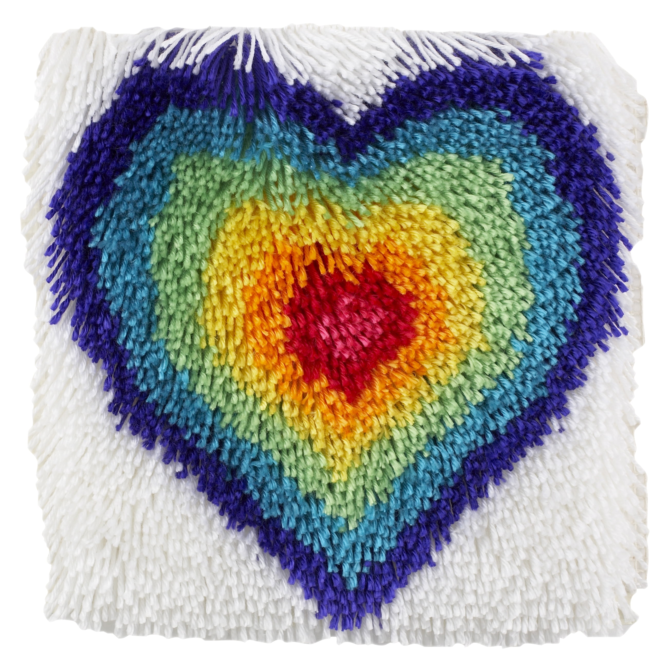 WonderArt® 12" x 12" Latch Hook Kit, Shaggy from The Hearkit, Acrylic ...