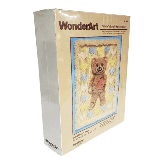 WonderArt Sweetheart Bear Stitch Latch Wall Hanging 18 x 24 Kit No ...