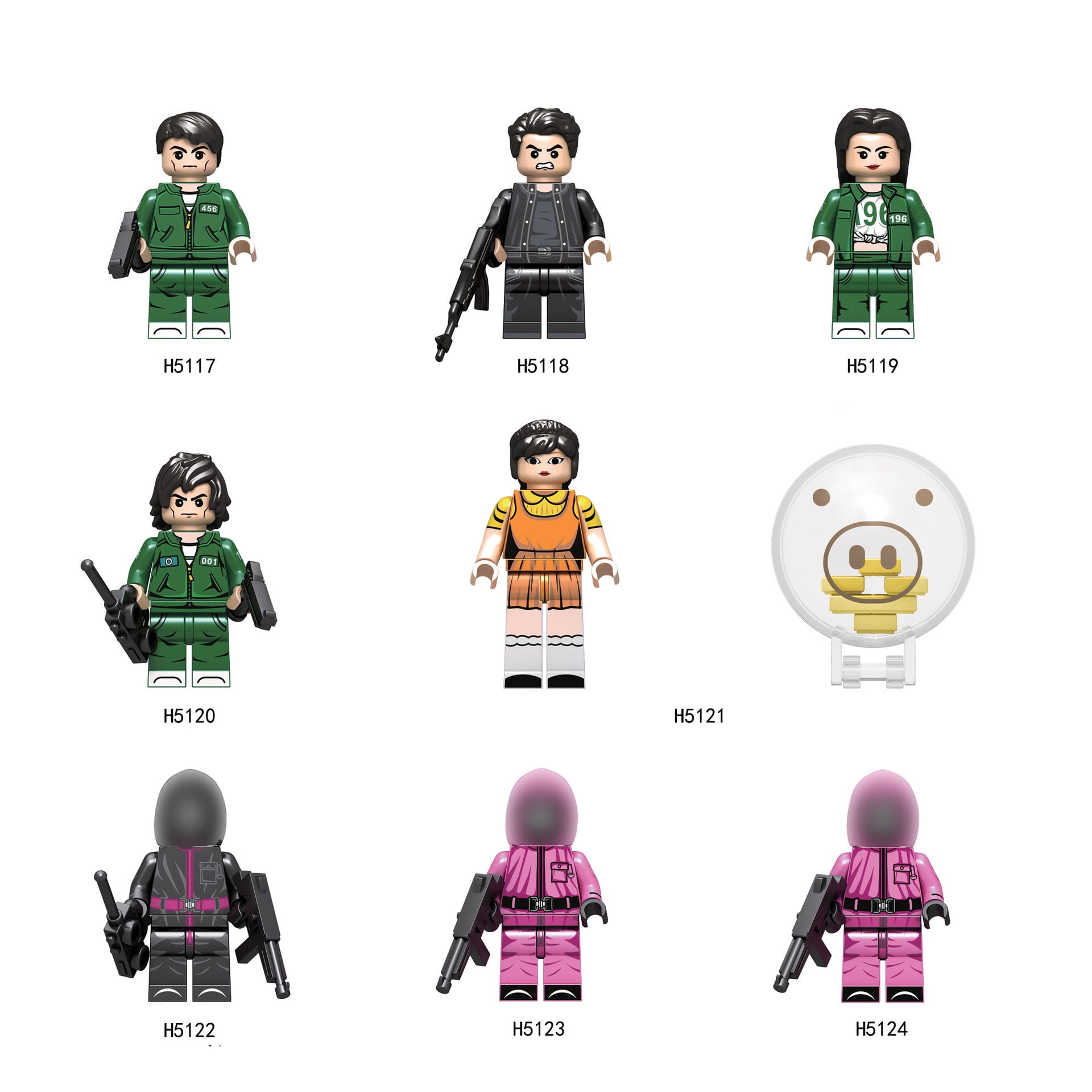 WonderBlox Blue Whale TV Series Team Mini Figure Pack – 8 Players ...