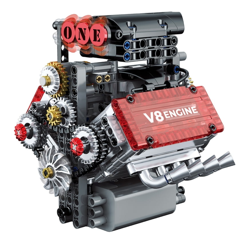 WonderHive V8 Engine Building Blocks Sets,Build Your Own STEM Model ...