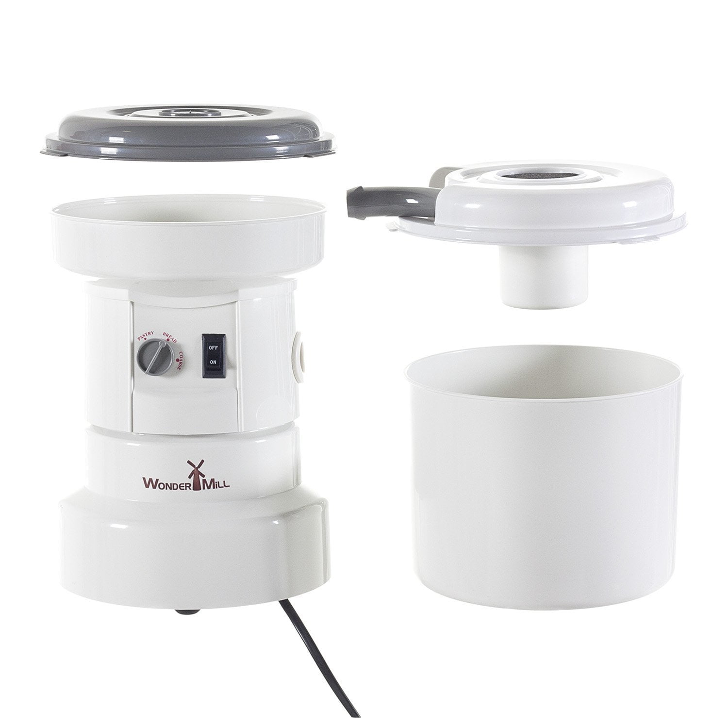 WonderMill Electric Grain Mill, High-Speed Flour Grinder for Wheat Rice ...