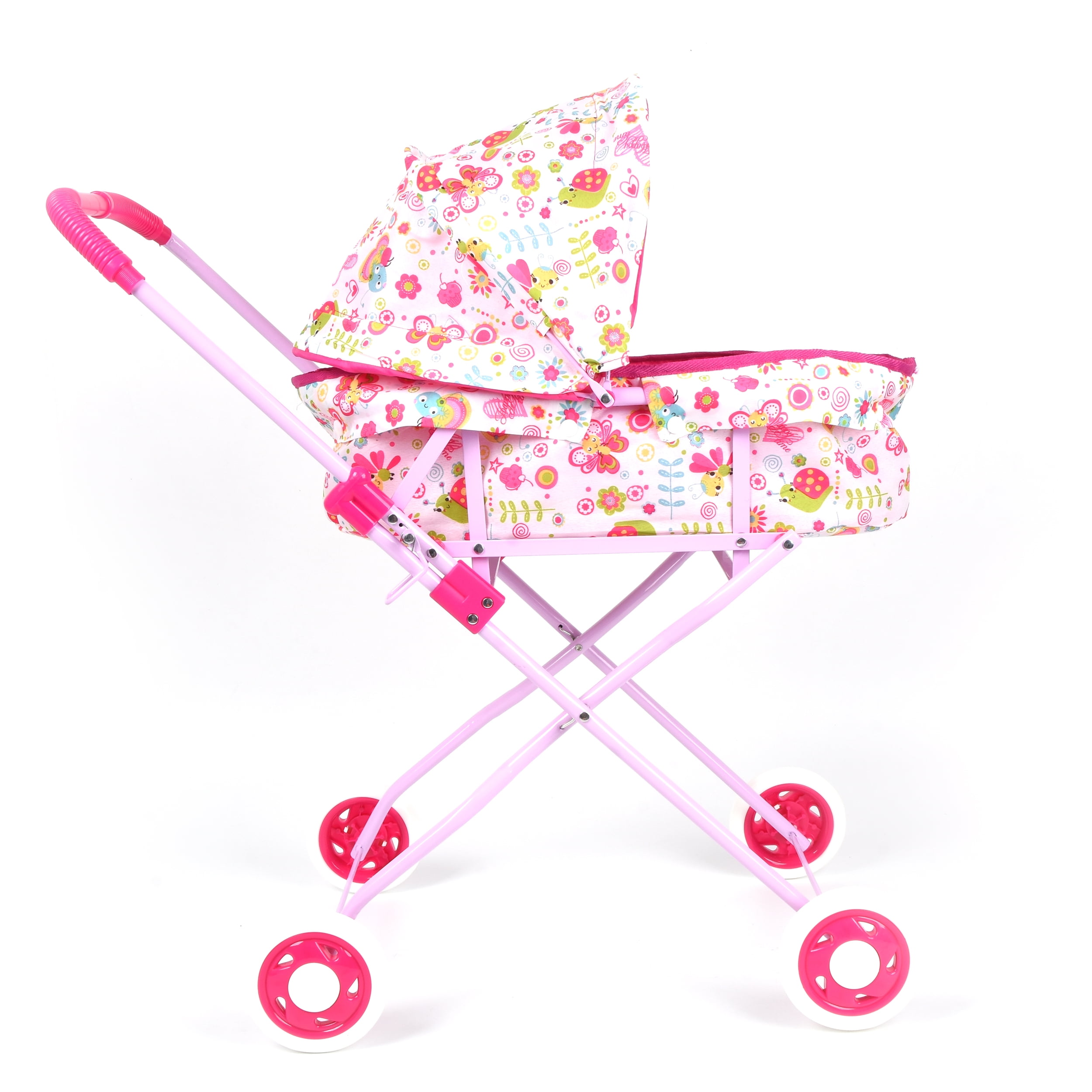 WonderPlay Pretty In Pink Kids Doll Baby Buggy Stroller - Pink ...