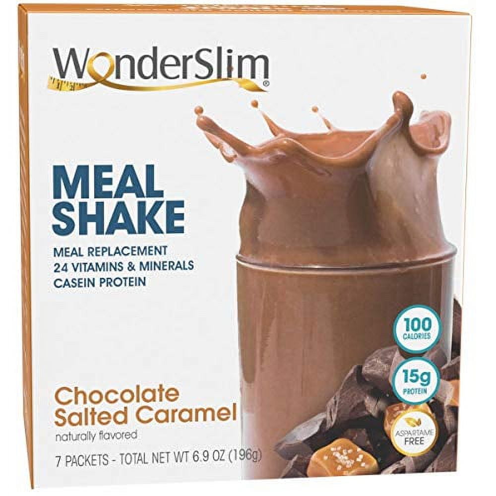 WonderSlim Meal Replacement Shake, Chocolate Salted Caramel - 24 ...