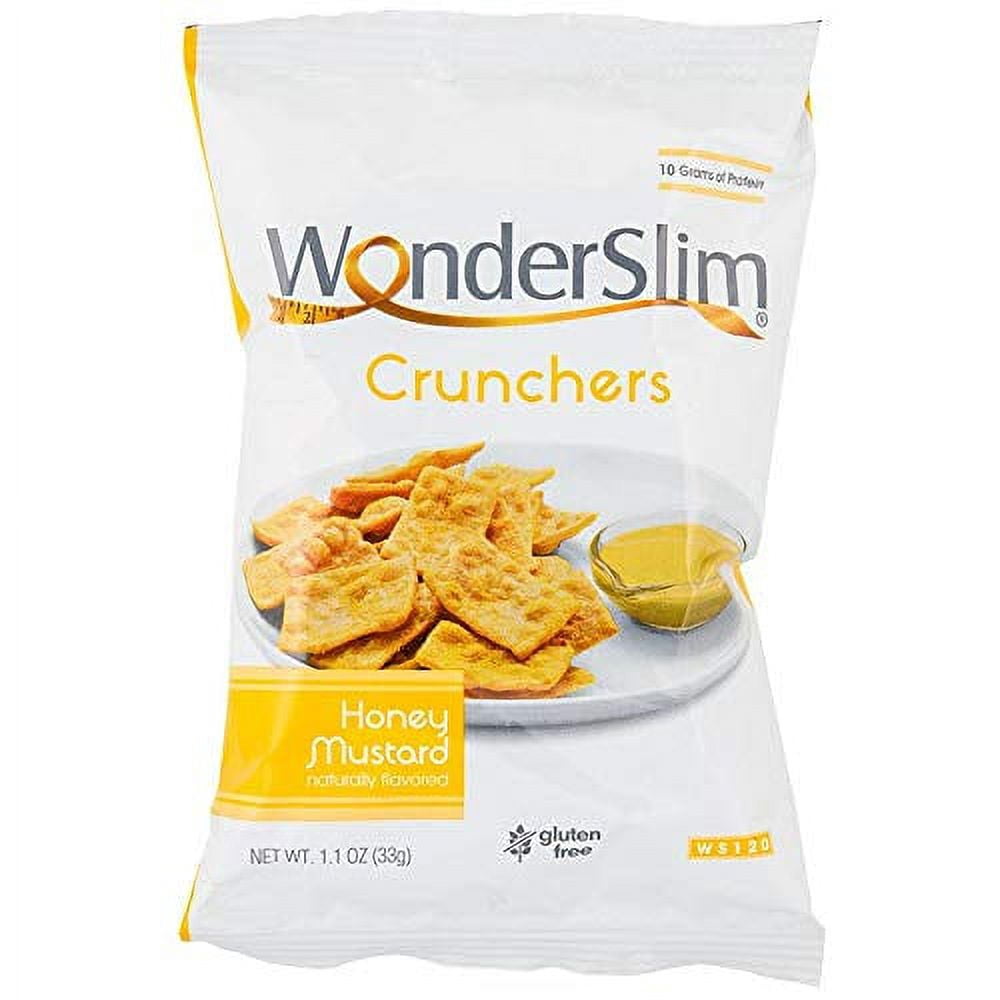 WonderSlim Protein Cracker Snack Chips, Honey Mustard, Low Fat & Gluten ...