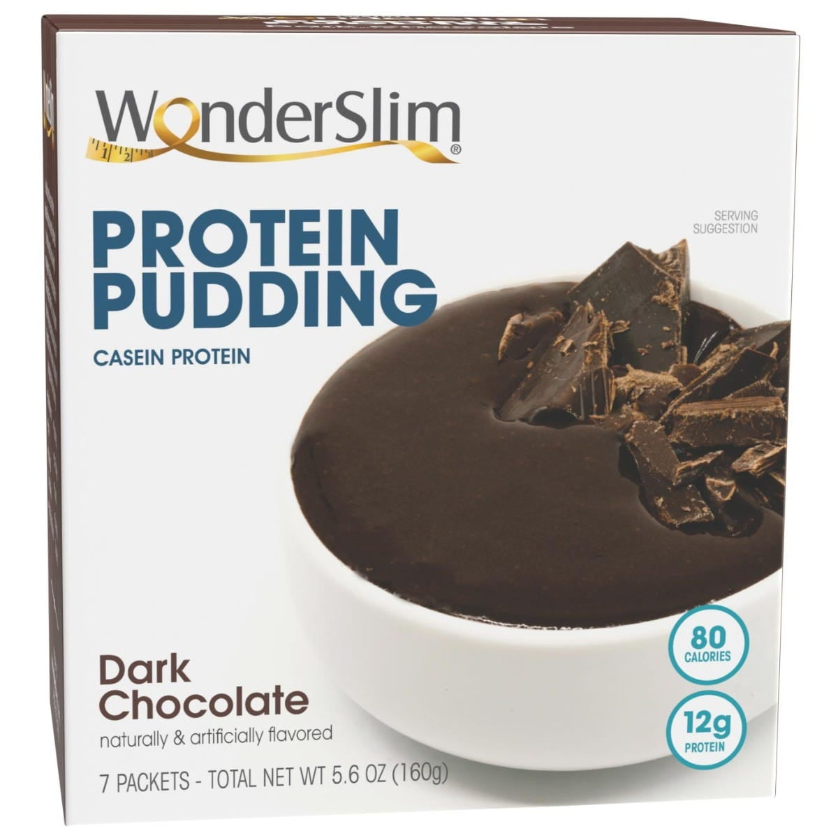 WonderSlim Dark Chocolate Protein Pudding Mix, 7ct - Low Carb, Low Fat ...
