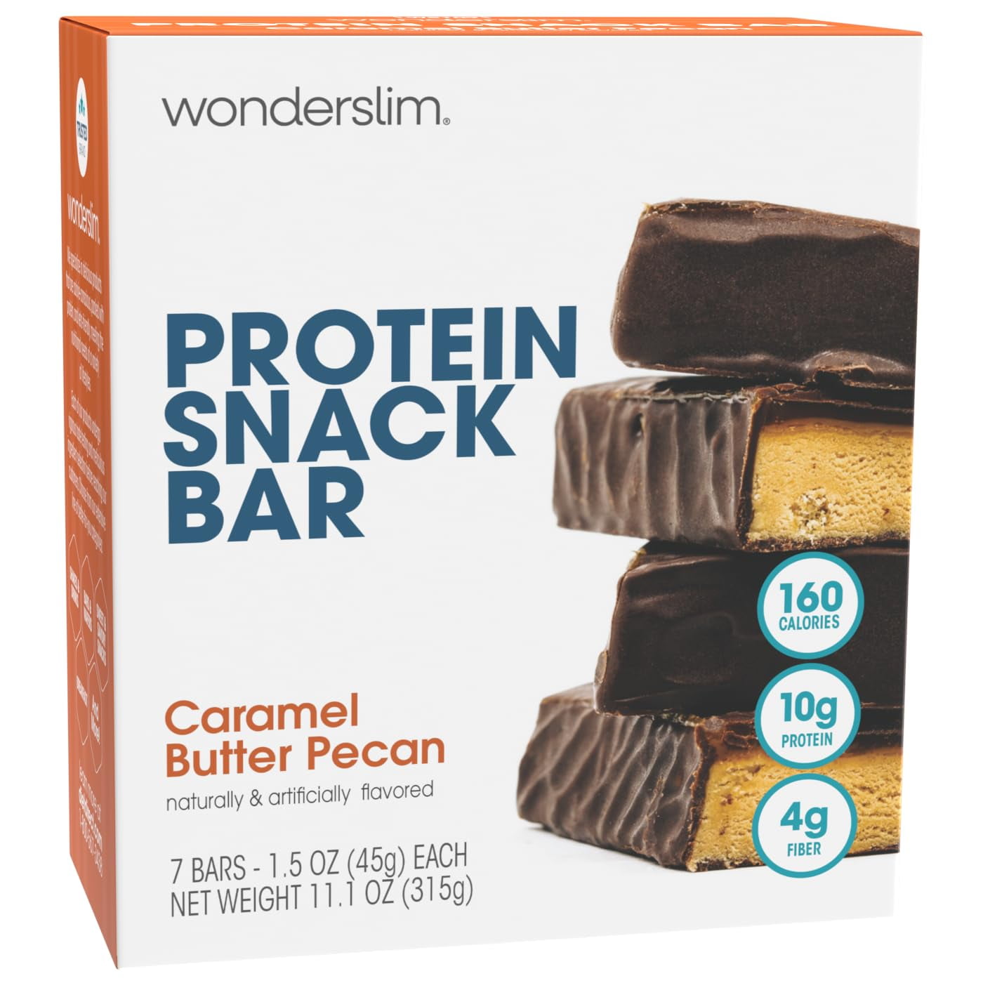 WonderSlim Protein Snack Bar, OIF8 Caramel Butter Pecan, (7ct ...