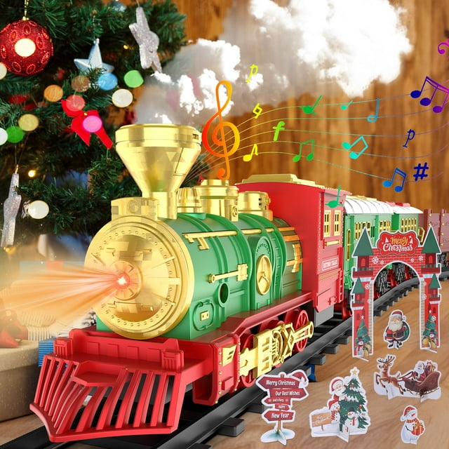 WonderStone Electric Trains Set with Lights & Music, Classical Cargo ...