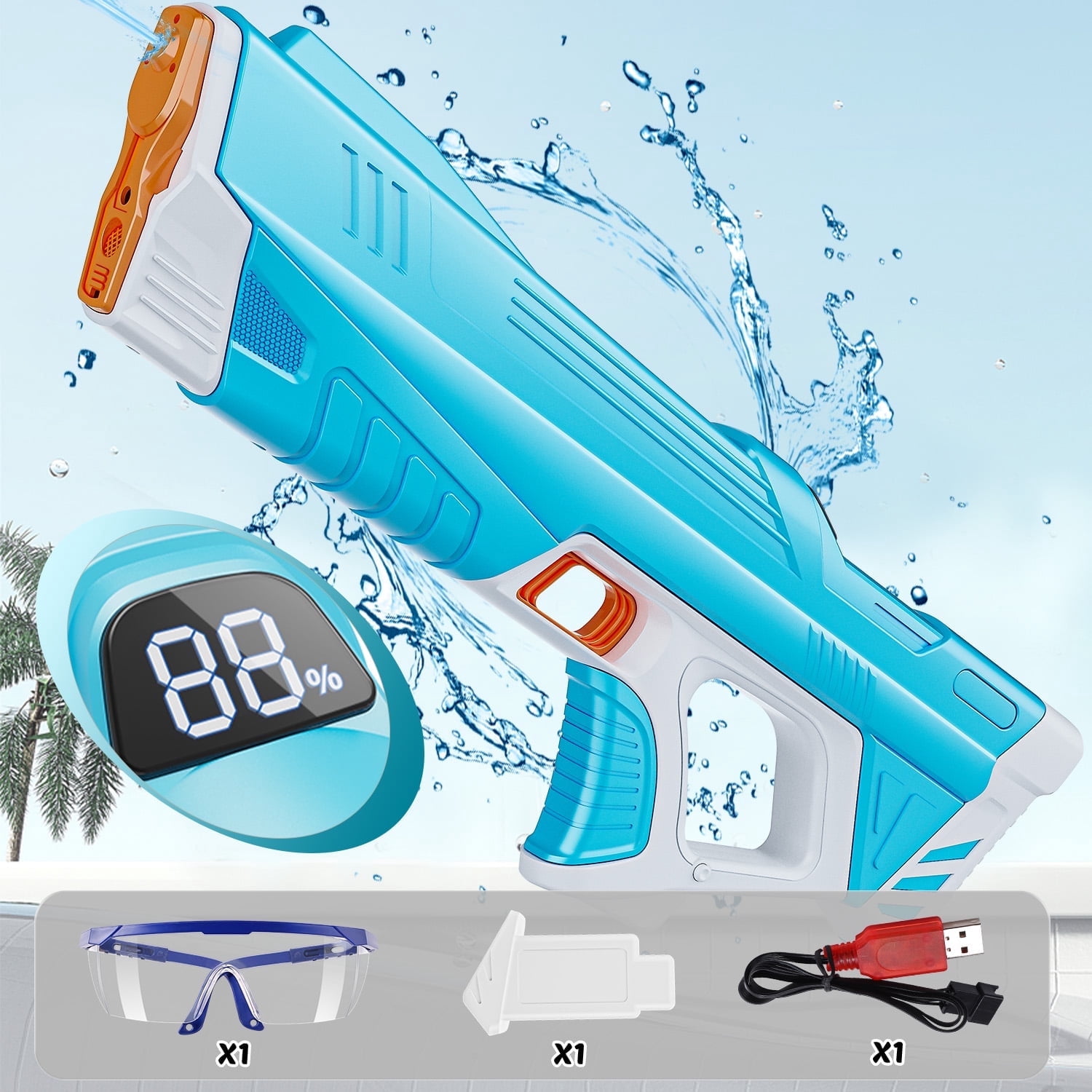 WonderStone Electric Water Gun for Adults, Automatic Waterproof Squirt ...
