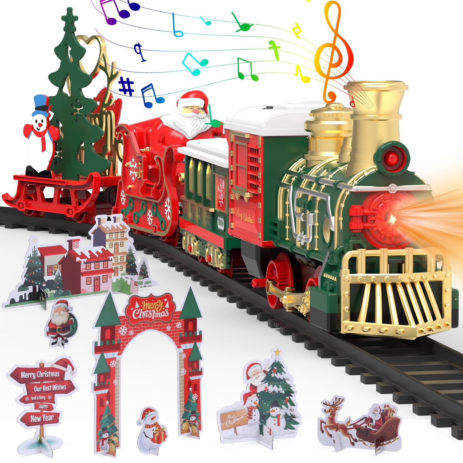 WonderStone Lights & Music Trains Set Toys for Toddlers 2-4, Model ...