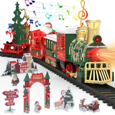 Disney Mickey Mouse Holiday Express Christmas Train Toy Set, 12 Piece ...