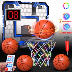 Black Series Motorized Basketball Hoop with Moving Target with Includes ...