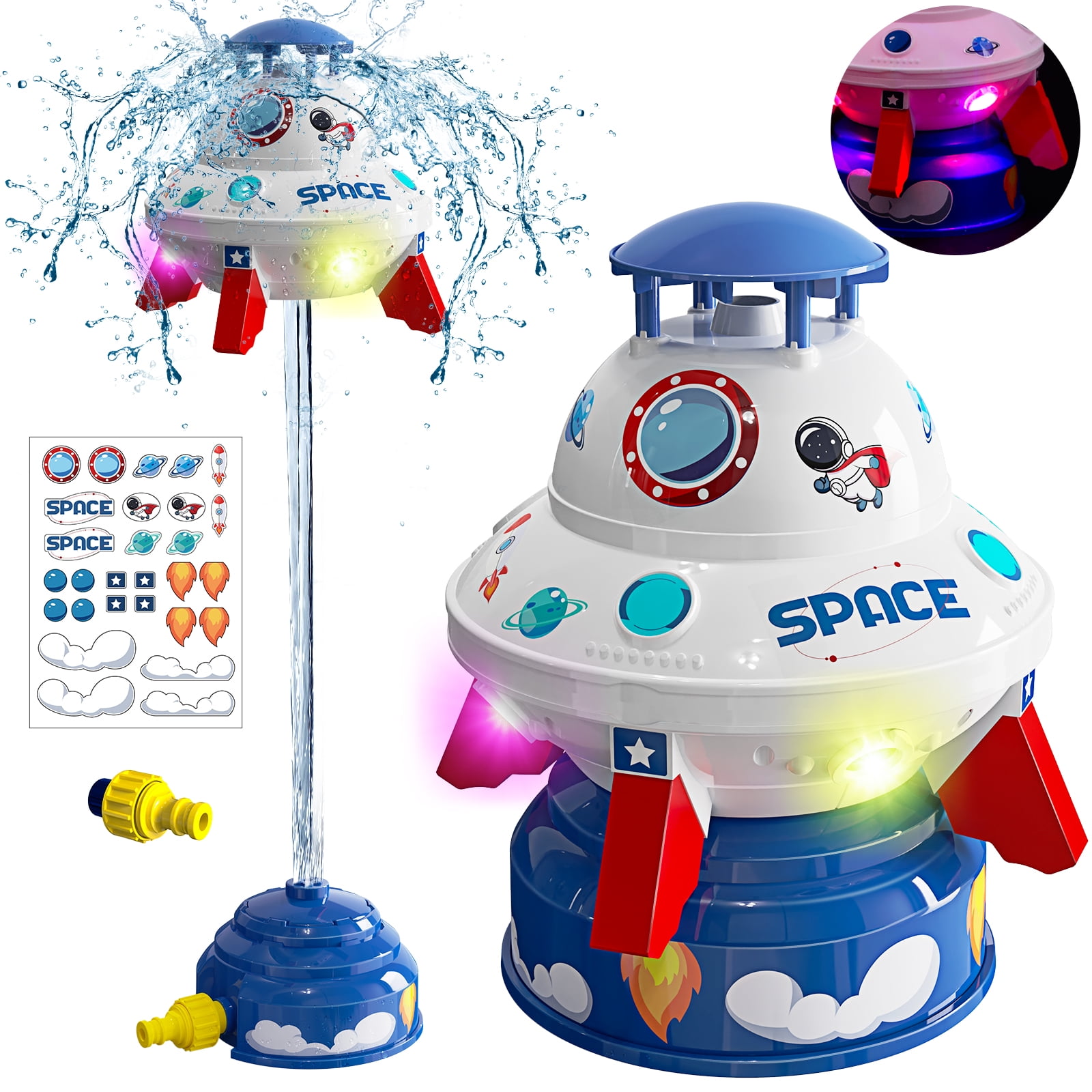 WonderStone Sprinkler for Kids, Powered Liftoff (6-8 ft) & Rocket ...