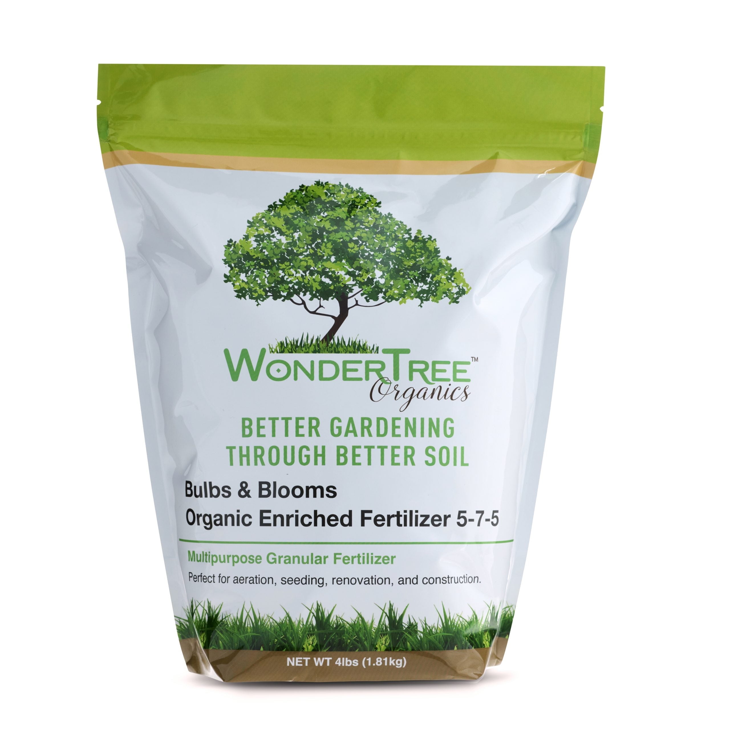 WonderTree Organics Bulb & Blooms Organic Enriched Plant Fertilizer, 5-7-5, 4 lbs. | Bloom ...