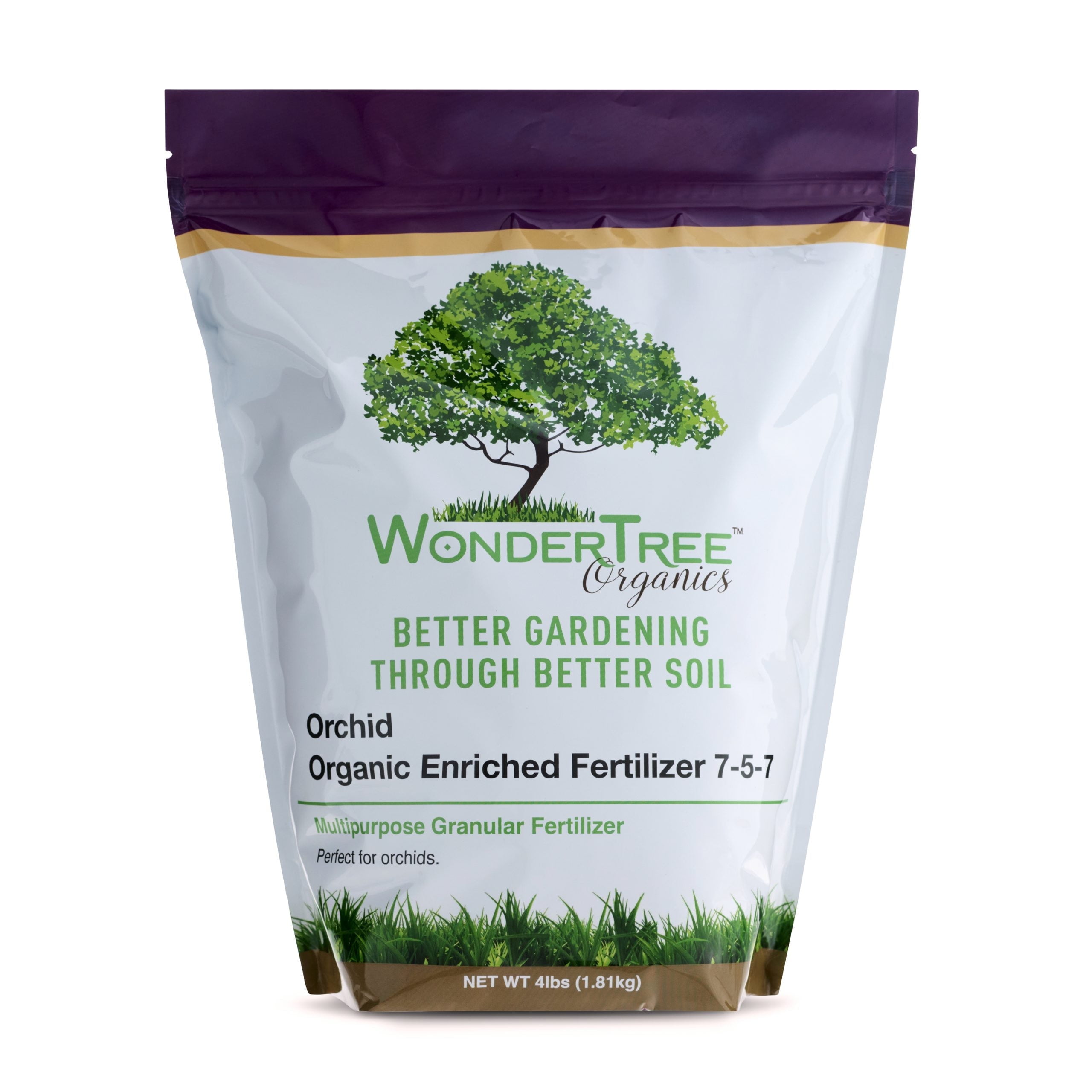 WonderTree Organics Orchid Plant Soil Fertilizer, 7-5-7, 4 lbs. | Organic Enriched with Neem ...