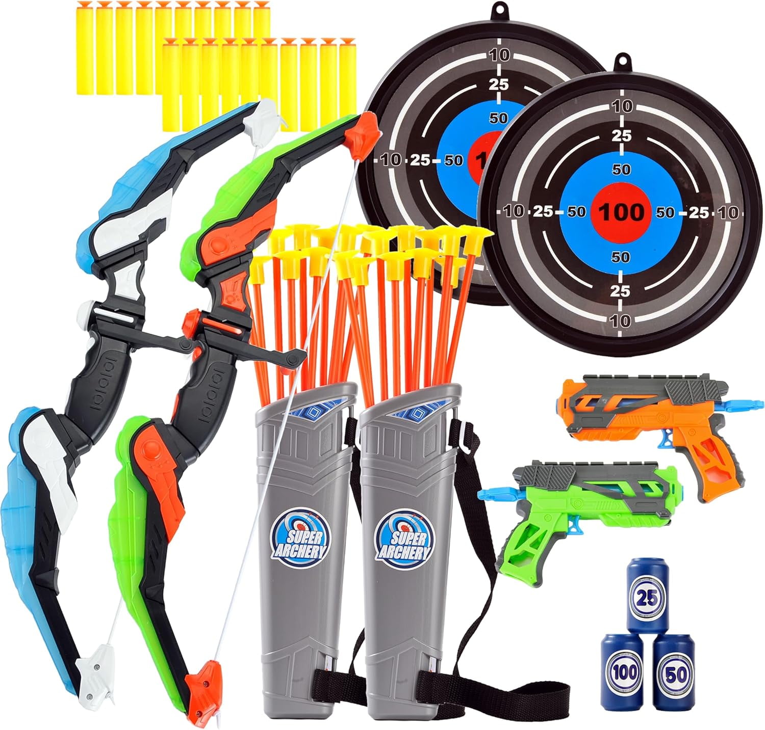 WonderTrove Archery Bundle Bow and Arrow Toys for Kids, Comes with ...