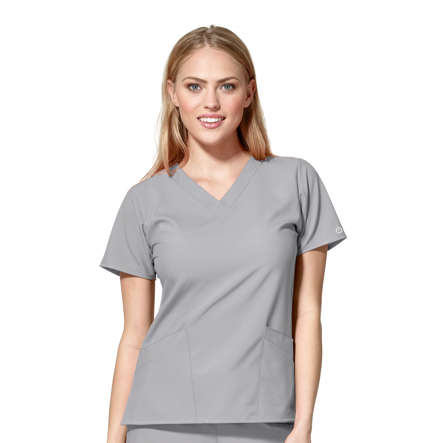 WonderWink W123 6255-Women's Basic V-Neck Scrub Top - Walmart.com