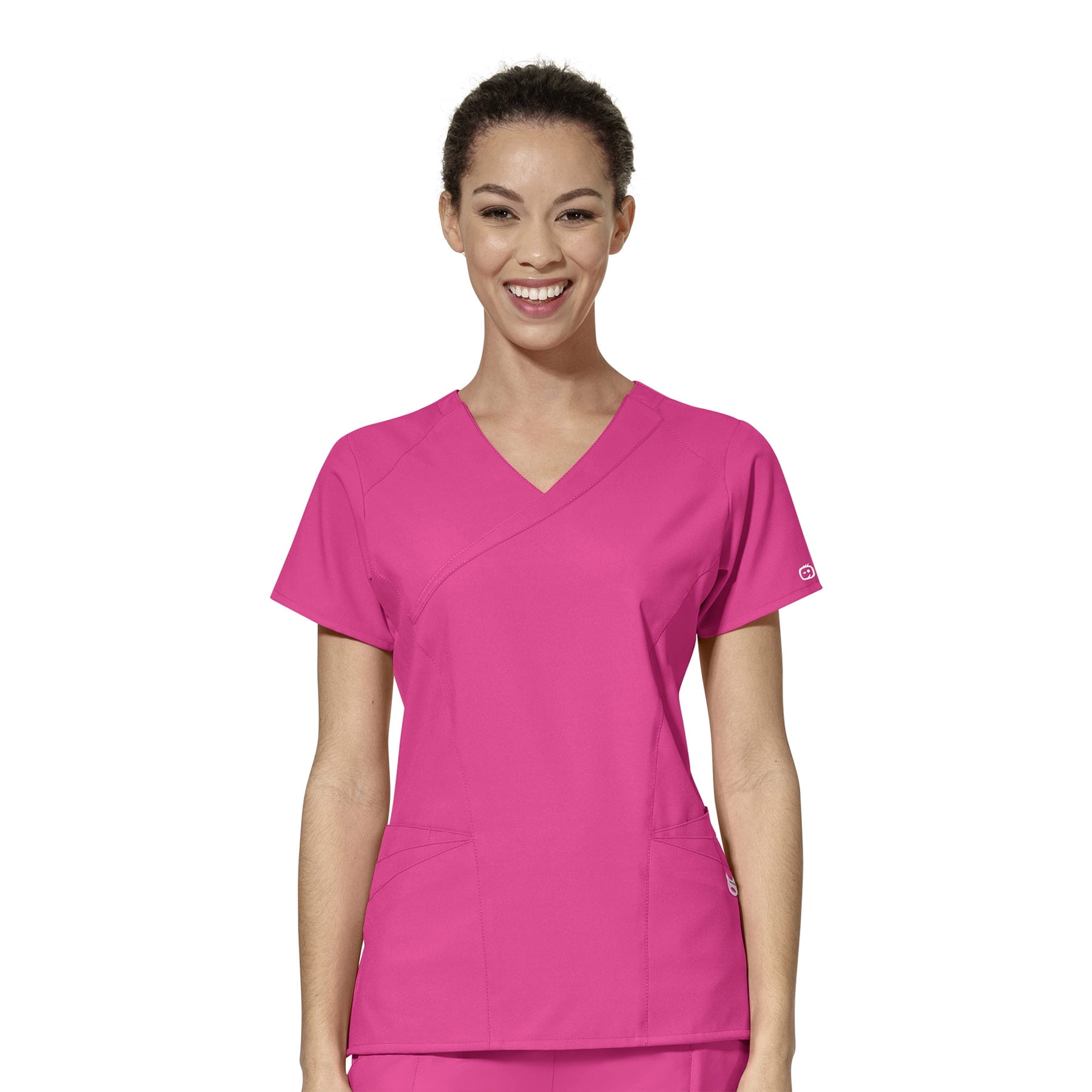 WonderWink W123 6455-Women's Mock Wrap Scrub Top - Walmart.com