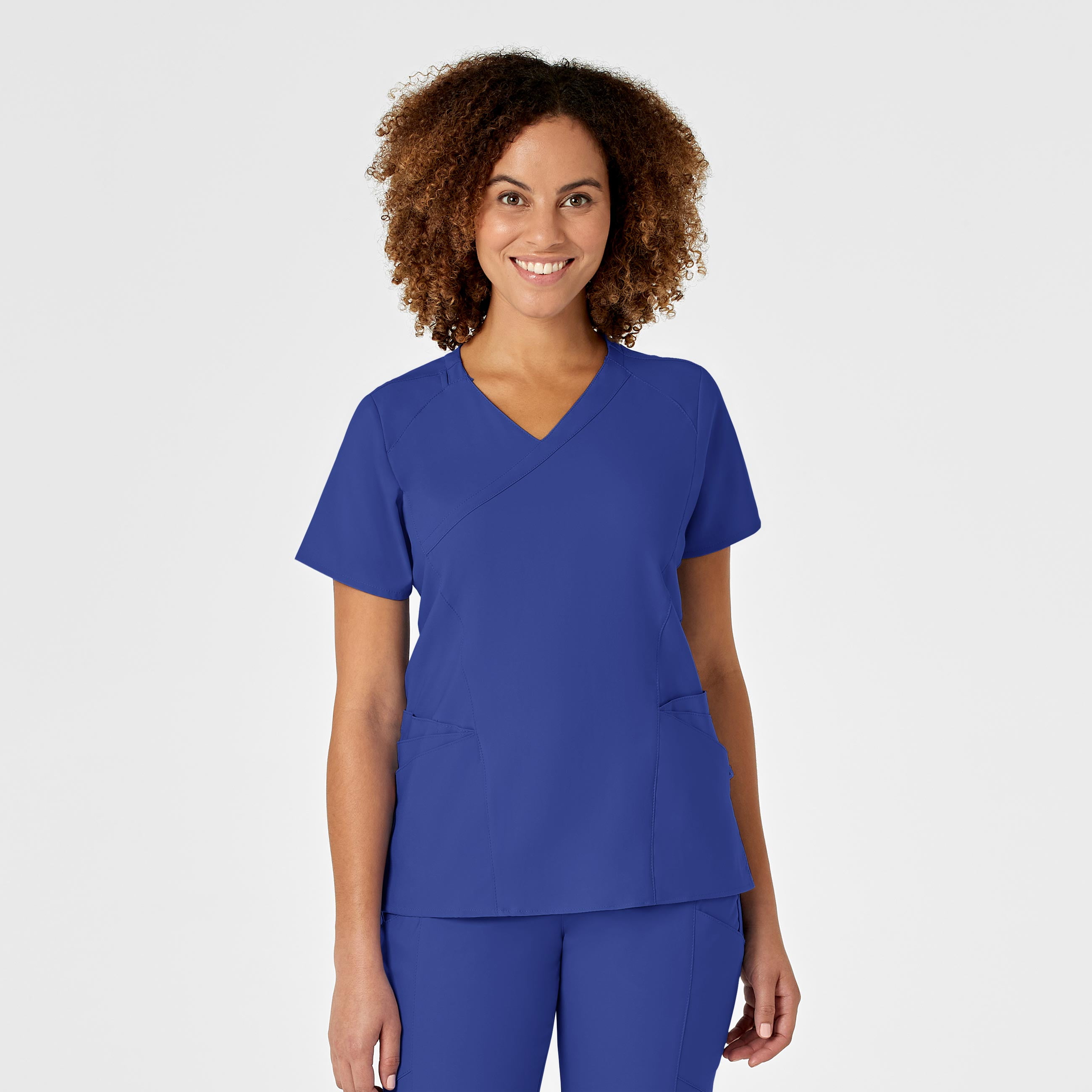 WonderWink W123 6455-Women's Mock Wrap Scrub Top - Walmart.com