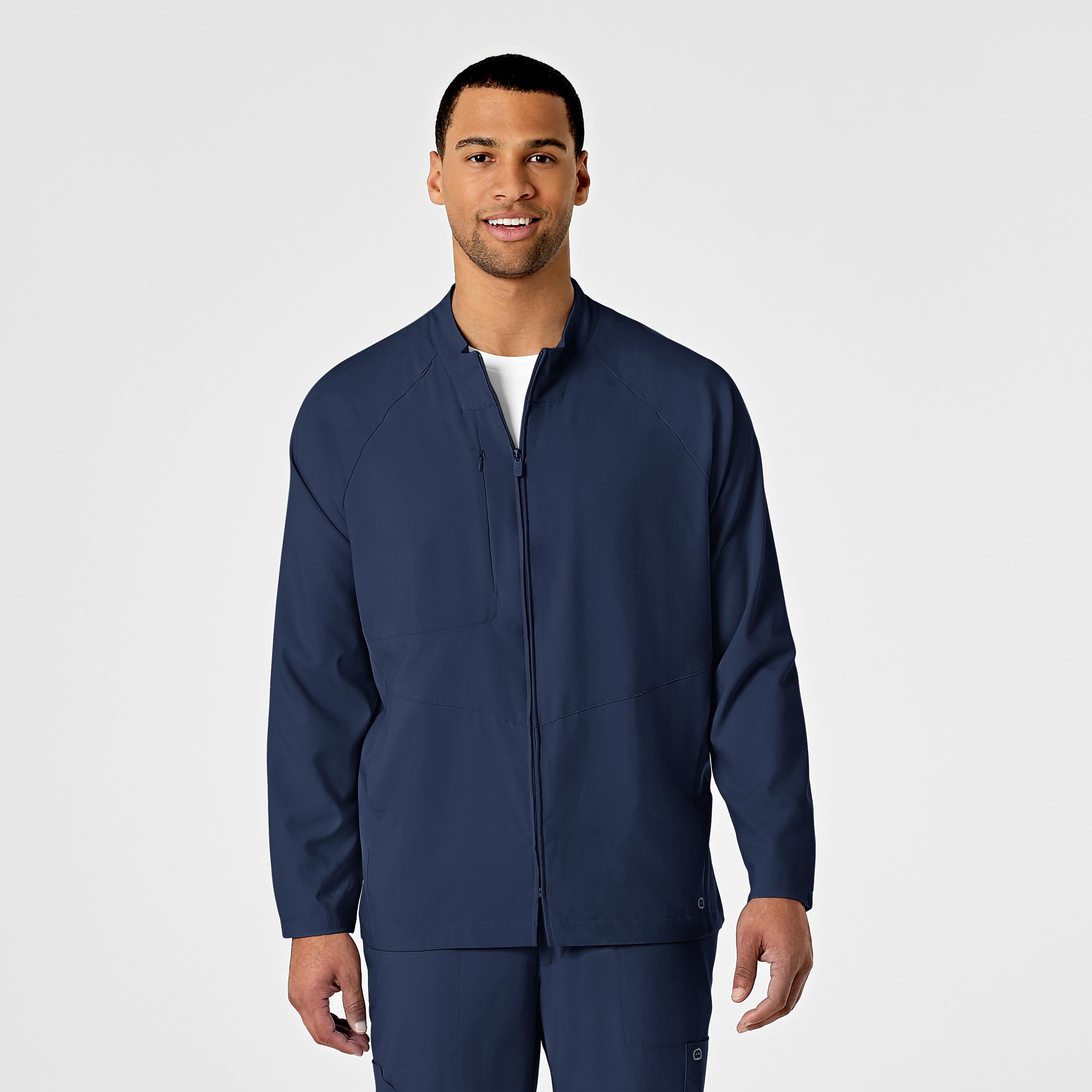 WonderWink W123 8355-Mens Zip Front Warm Up Scrub Jacket - Walmart.com