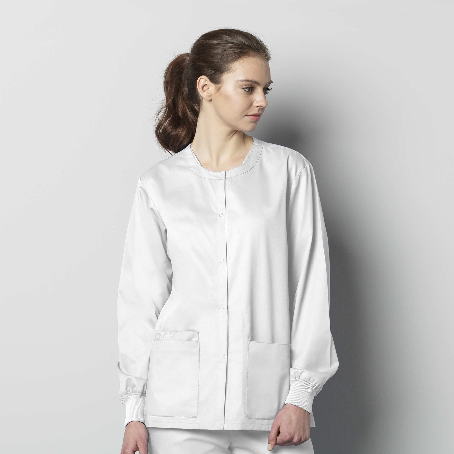 WonderWink WonderWORK 800-Unisex Snap Front Scrub Jacket - Walmart ...