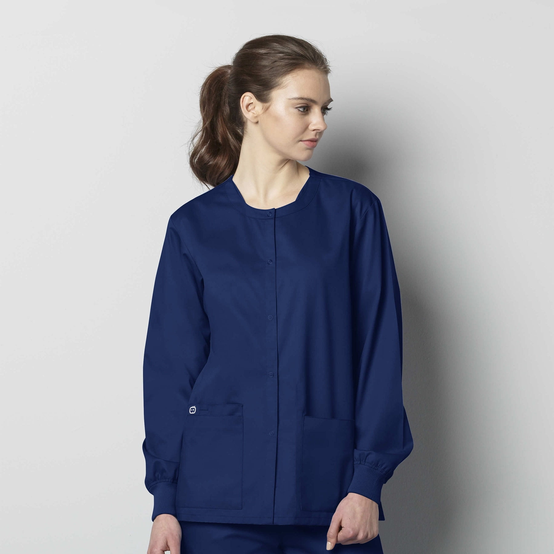 WonderWink WonderWORK 800-Unisex Snap Front Scrub Jacket - Walmart.com