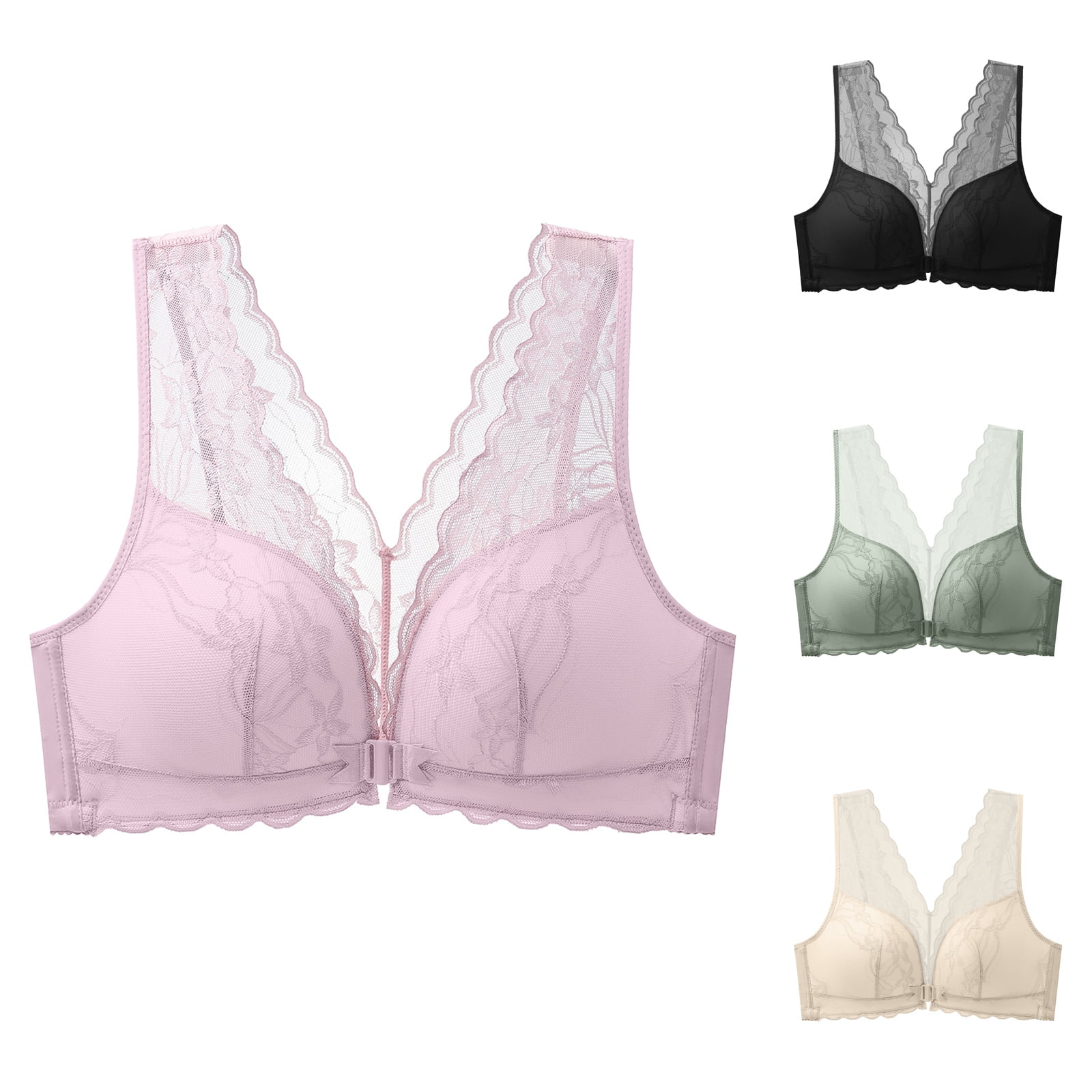 WonderWiz Support Bras for Older Women Lift No Underwire Comfy Wireless ...