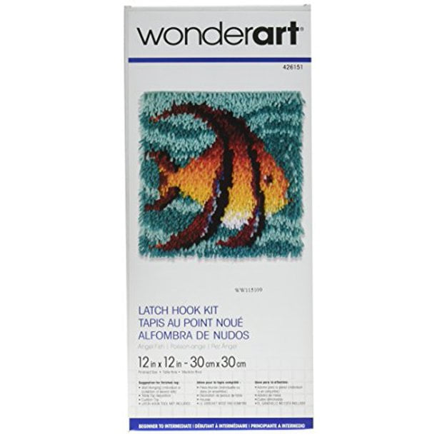 Wonderart Latch Hook Kit 12"X12"-Angel Fish - Walmart.com