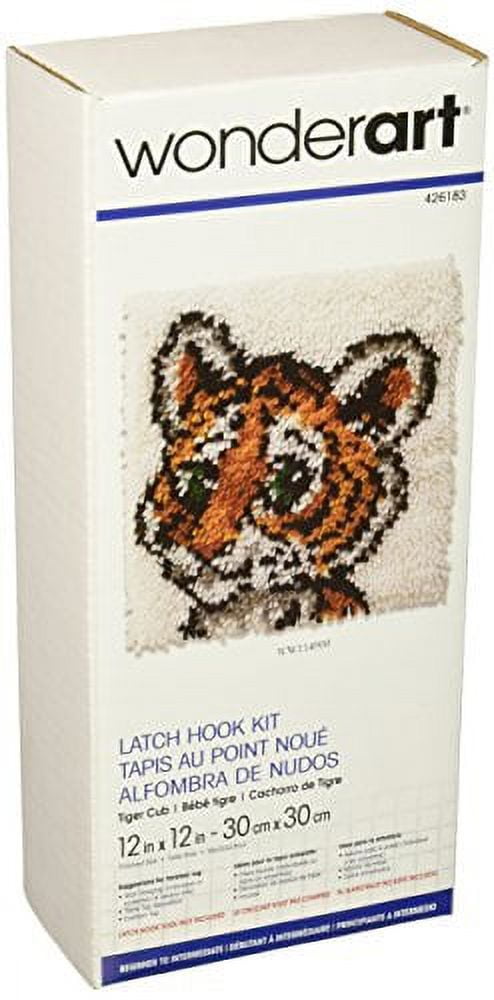 Wonderart Latch Hook Kit 12"X12"-Tiger Cub, Pk 2, Caron - Walmart.com