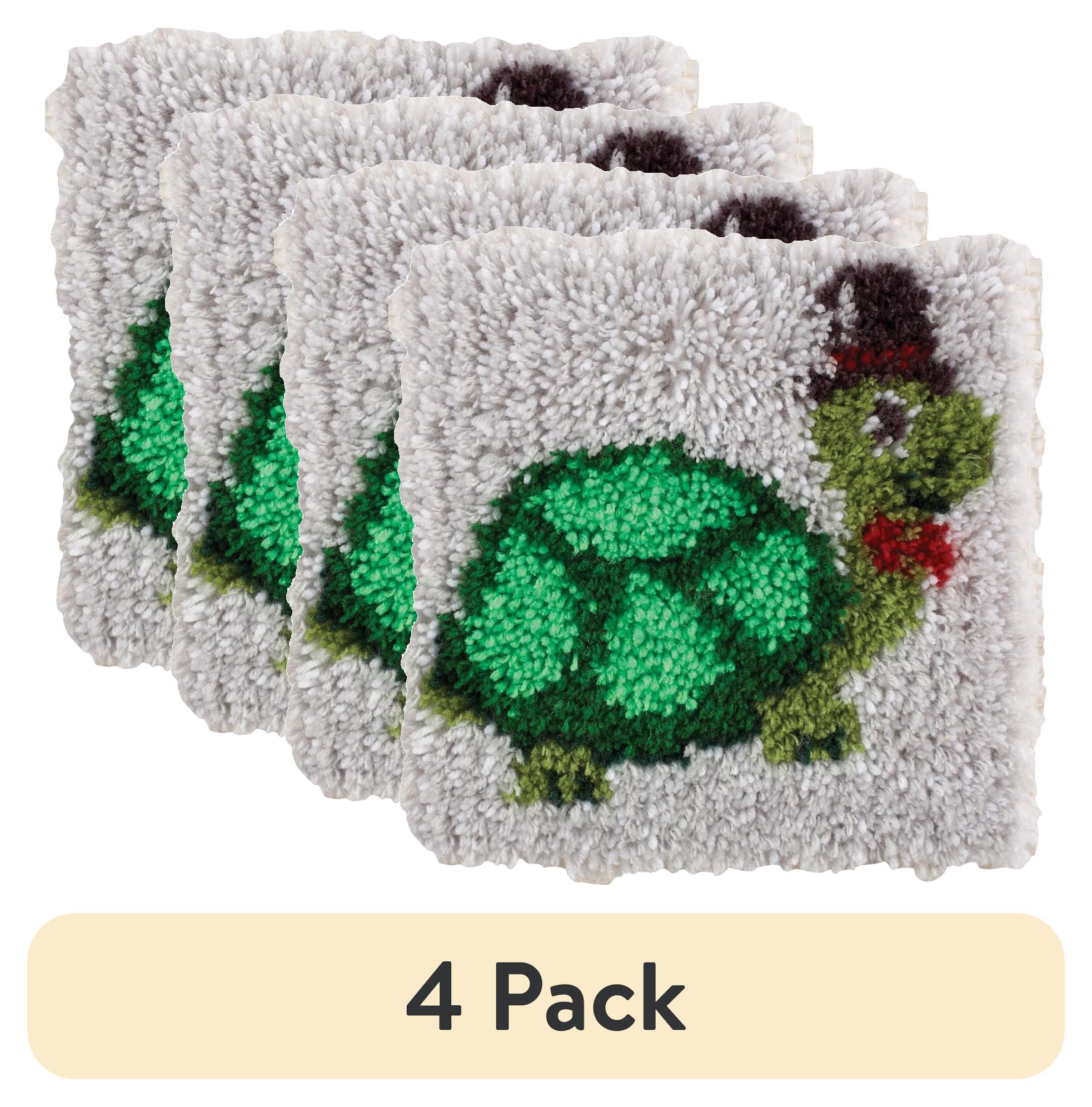 (4 pack) Wonderart Latch Hook Kit 12"X12"-Turtle, Pk 2, Caron - Walmart.com