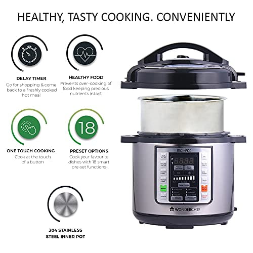 Wonderchef 6 Quart Indian Cooking Multi-use Programmable 7-in-1 ...