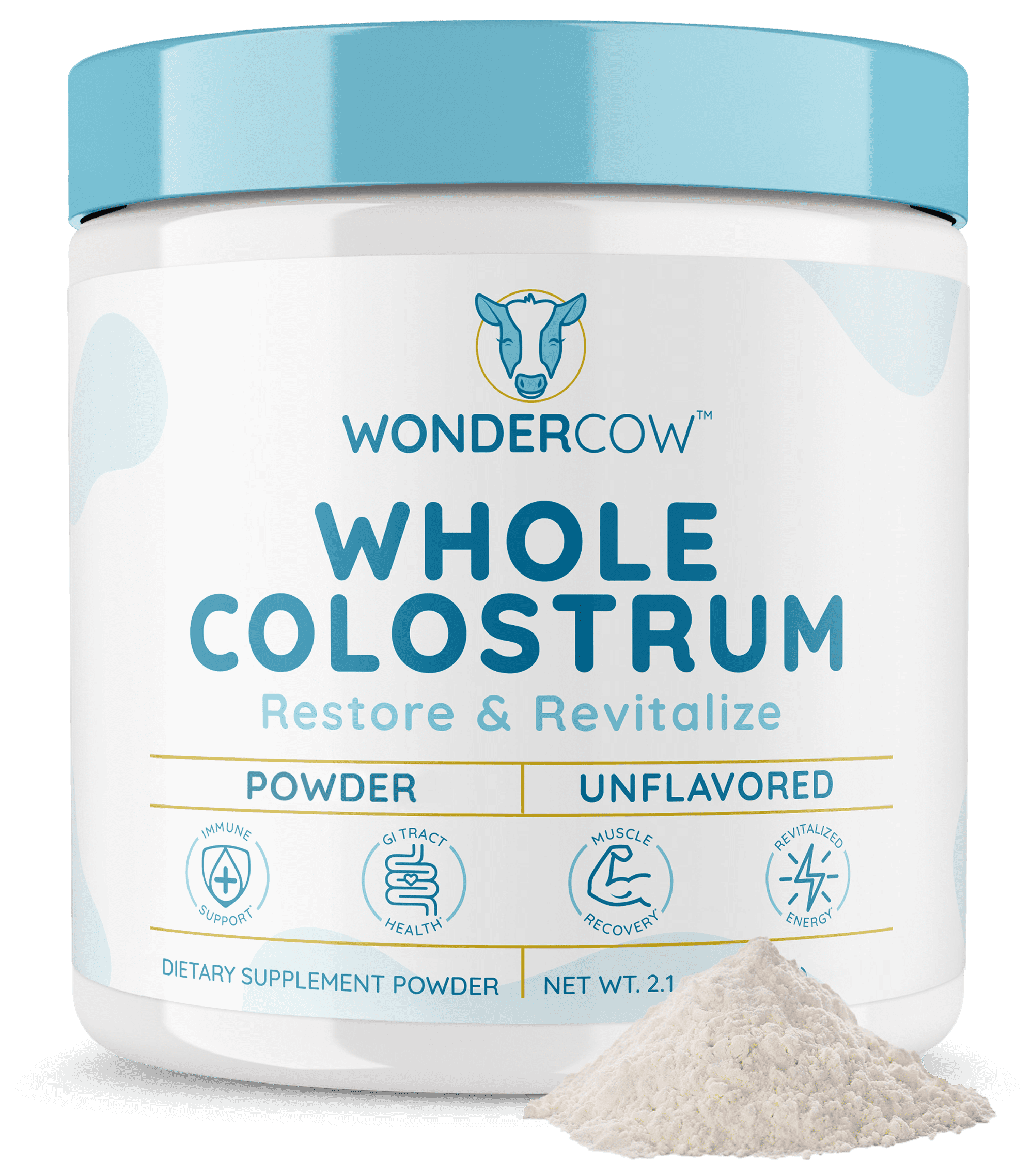 WonderCow Colostrum Powder, Unflavored 30 Servings, Gut Health and ...