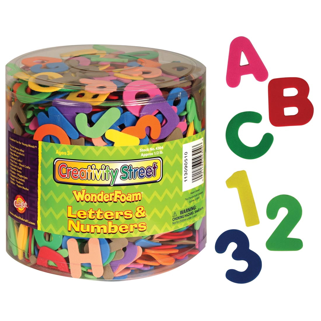 Wonderfoam ABC Alphabet Letters and Numbers Set, 1-1/2 in, Foam Crafts ...