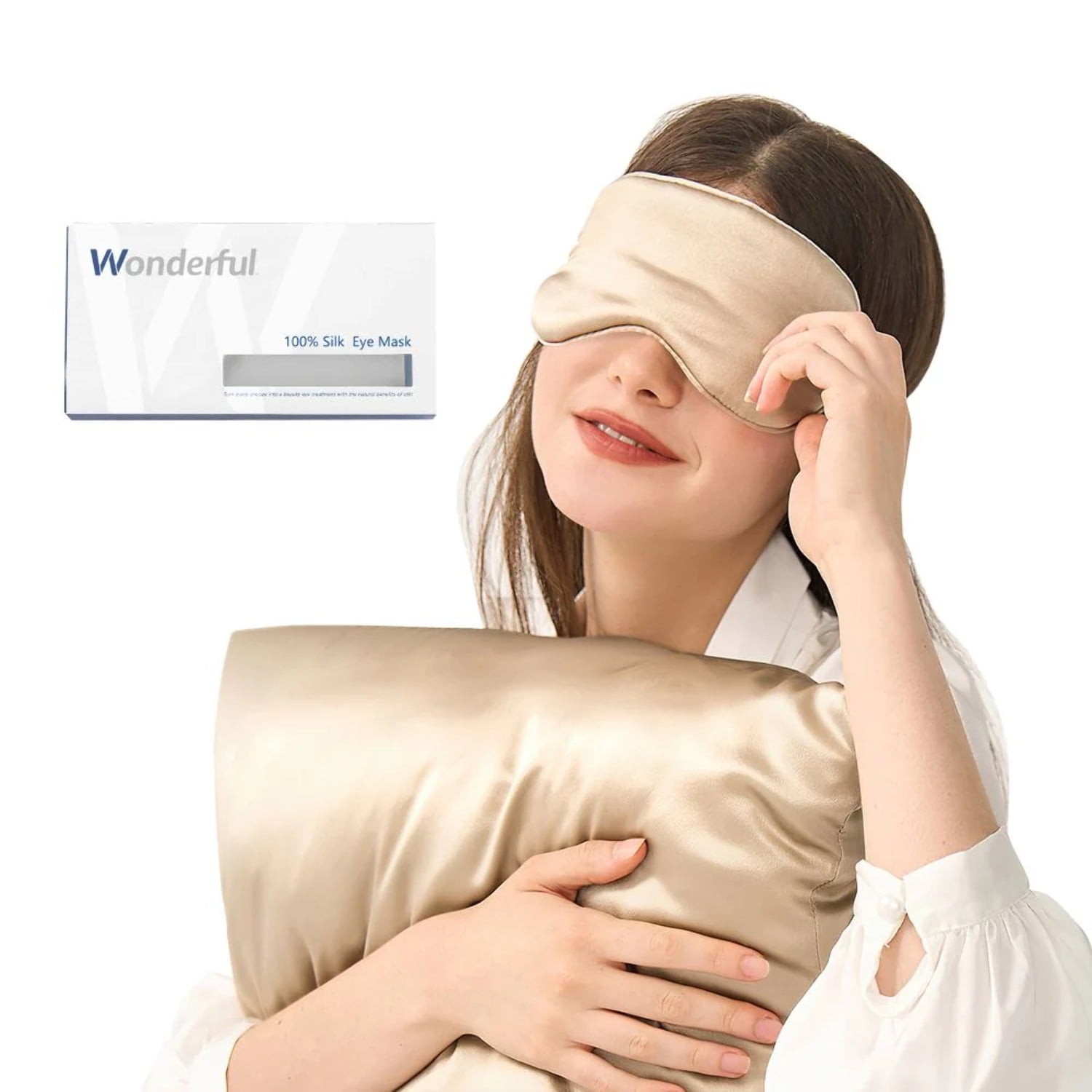 Wonderful 22 Momme Mulberry Silk Sleep Eye Mask with Elastic Strap ...