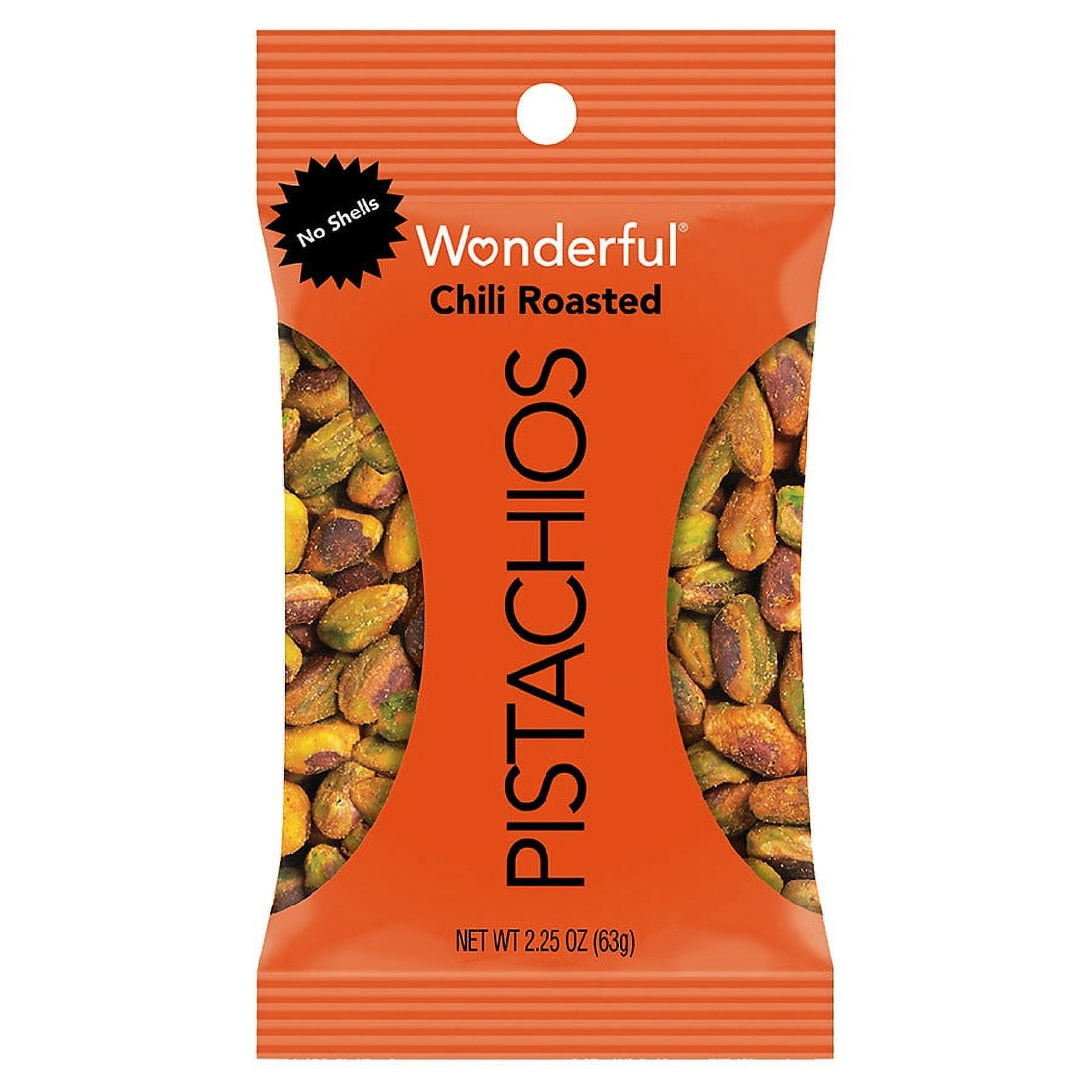 Wonderful Chili Roasted No Shell Pistachios 2.25 OZ Pack of 2 - Walmart.com