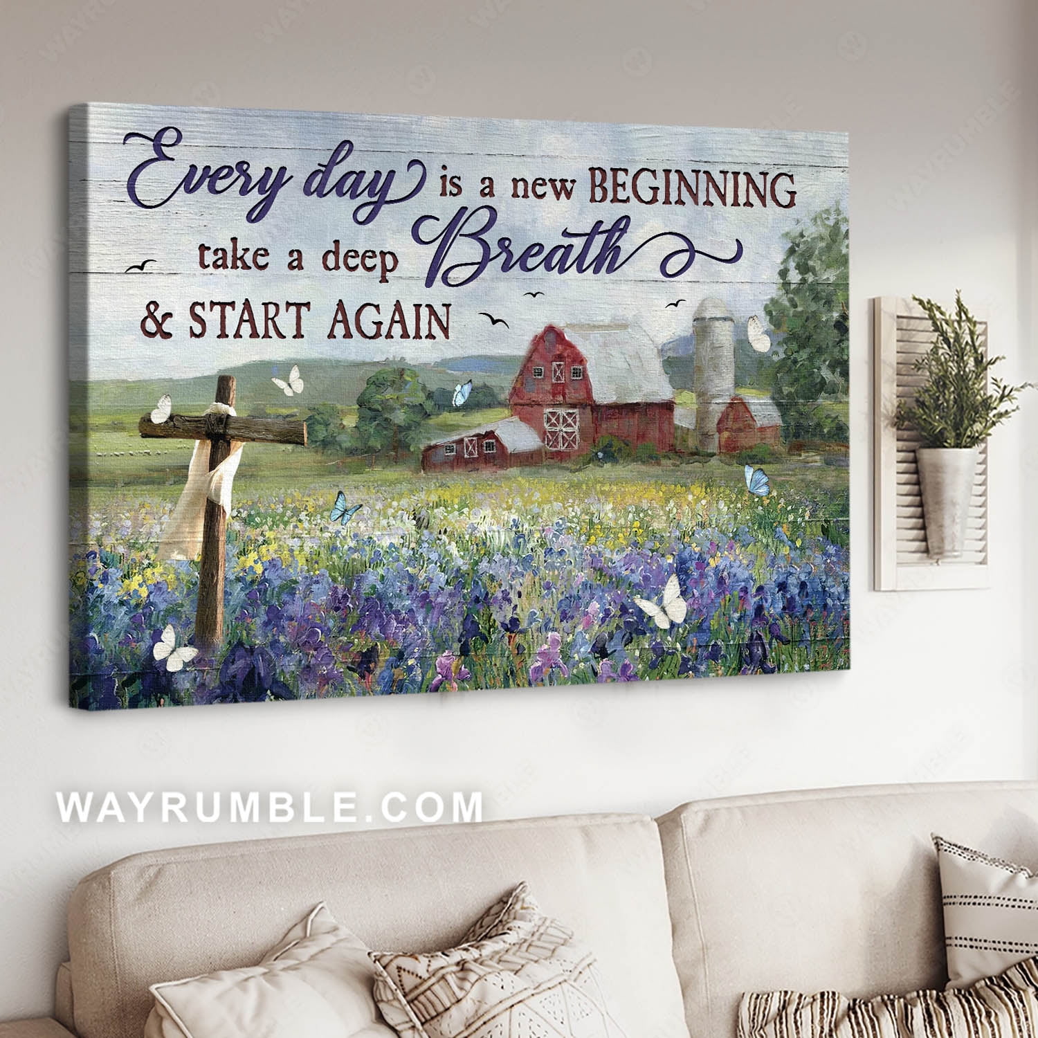 Wonderful Flower Garden, Awesome Cross, Every Day Is A New Beginning ...