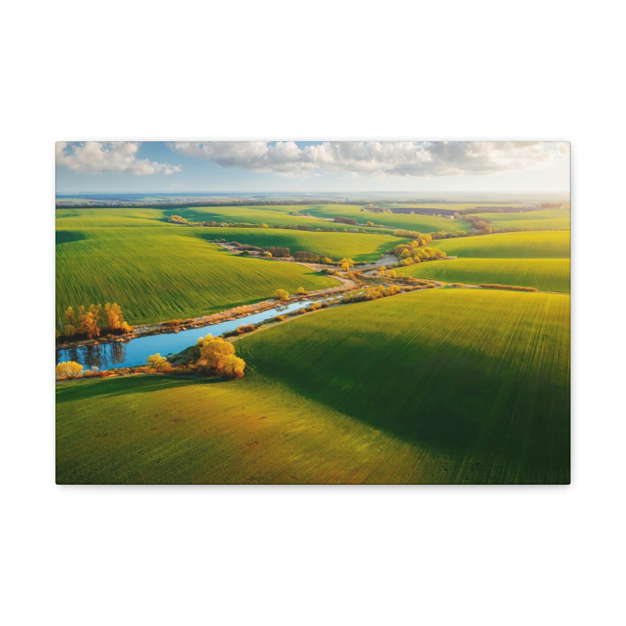 Wonderful Green Wavy Fields Scene Beautiful Enticing and Glamorous Area ...