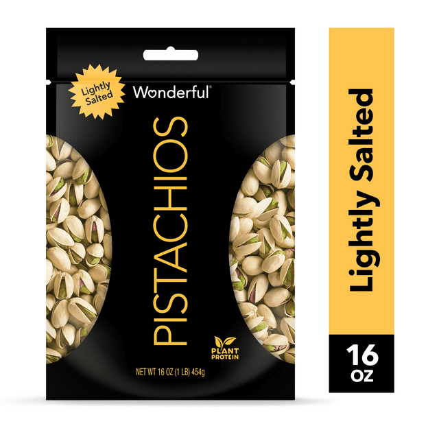 Wonderful Pistachios, Roasted & Lightly Salted, 16 Oz - Walmart.com