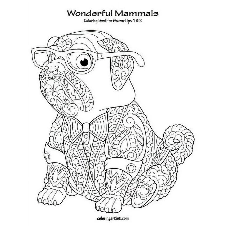 grown up coloring pages of animals