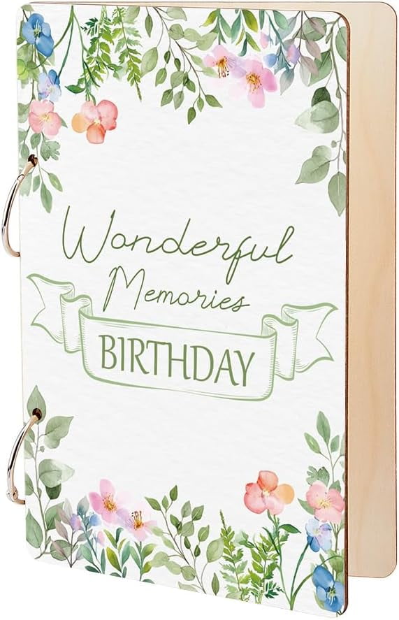 Wonderful Memories Birthday Greeting Card Organizer Flowers and Plants ...