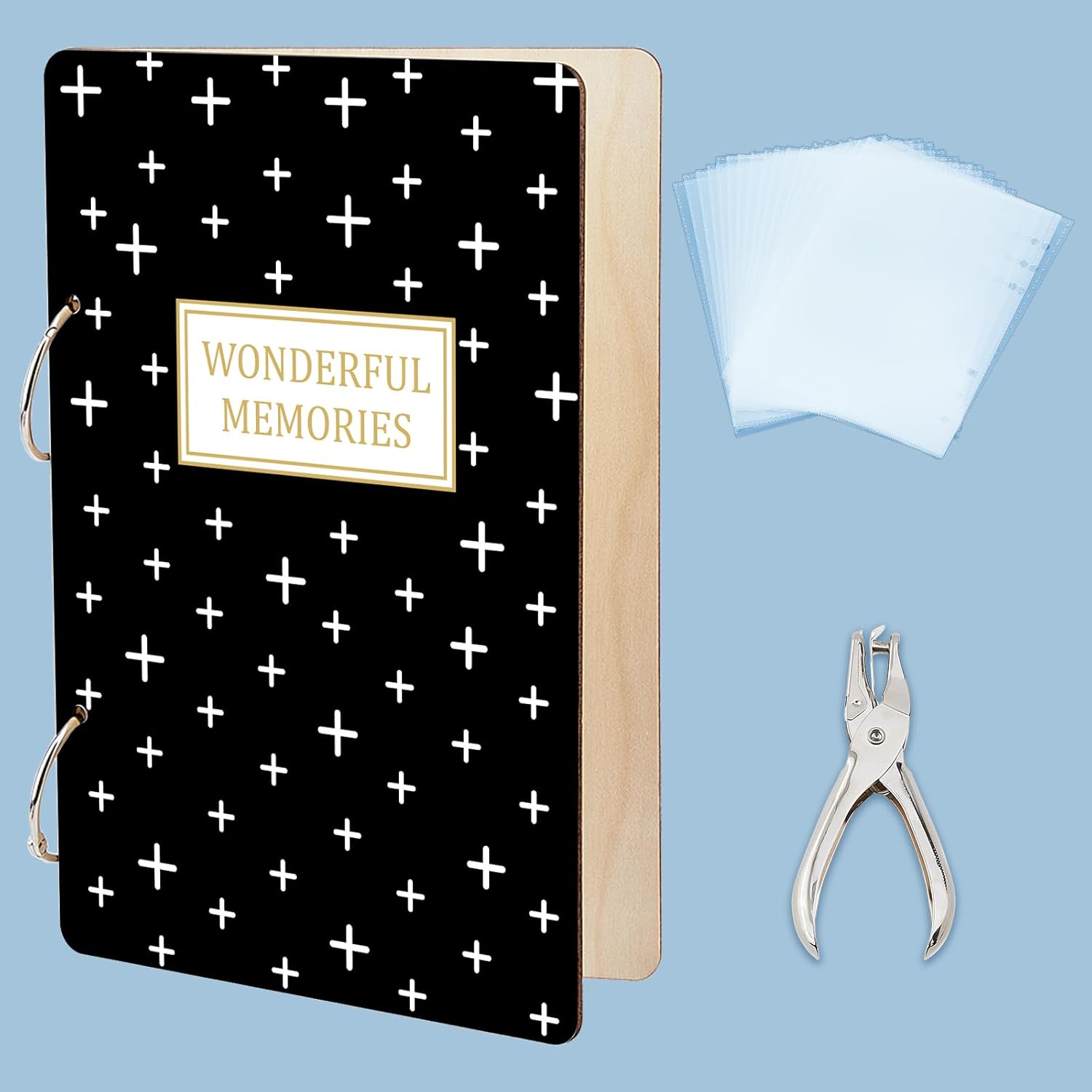 Wonderful Memories Greeting Card Holder Organizer Wooden Card Keeper ...