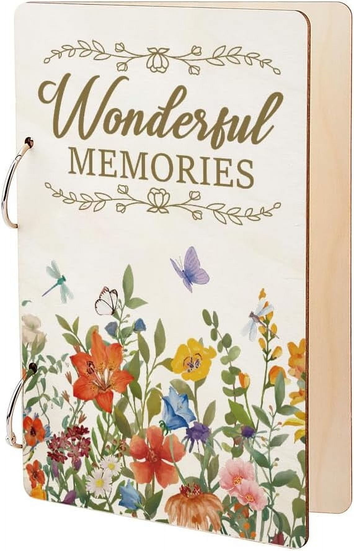 Wonderful Memories Greeting Card Holder Organizer Wooden Card Keeper ...